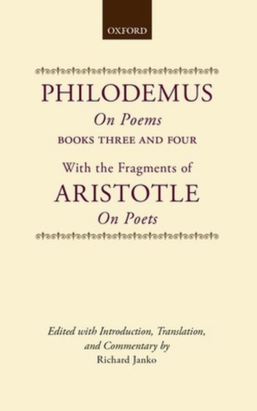 Philodemus On Poems Books 3-4 | 9780199572076 | Janko | Boeken | bol