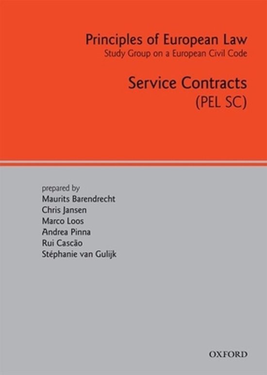 European Civil Code Series- Principles of European Law | 9780199296002 | Chris Jansen... | bol