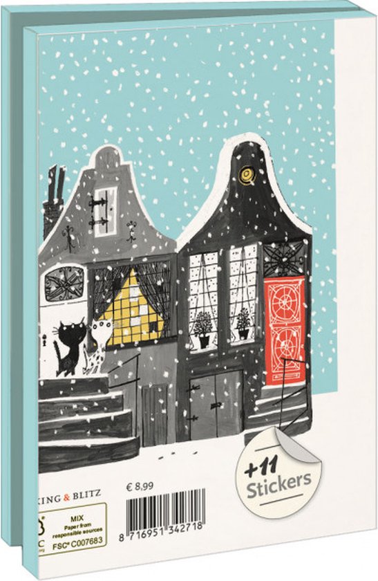 Bekking & Blitz - Kerstkaartenmapje - Set Kerstkaarten - Kunstkaarten ...