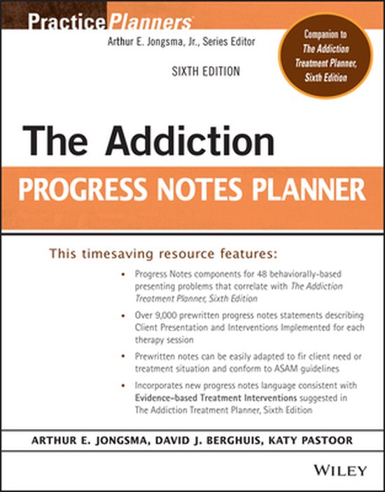 The Addiction Progress Notes Planner, Sixth Editio n | 9781119793052 ...
