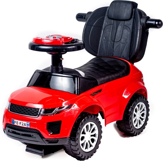 Loopwagen met duwstang - rood - met uitvalbeveiliging | bol