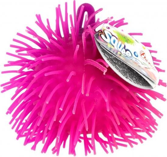 Kneedbare fluffy stressbal roze 8 cm - Voor kinderen - Pompom bal ...