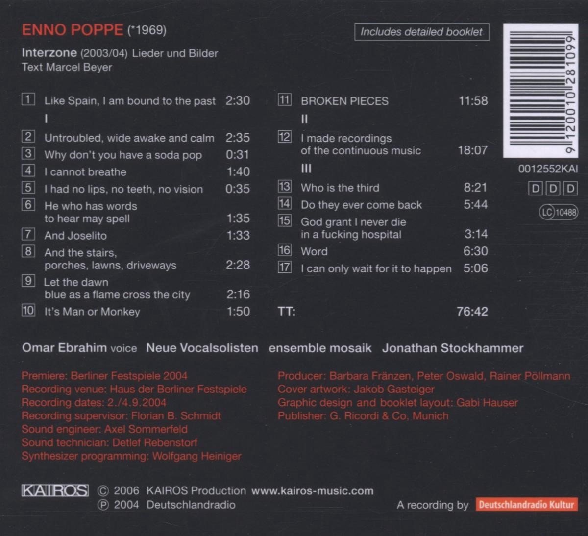 Omar Ebrahim Voice, Anne Quirynen Video, Neue Voca - Poppe: Lieder Und ...