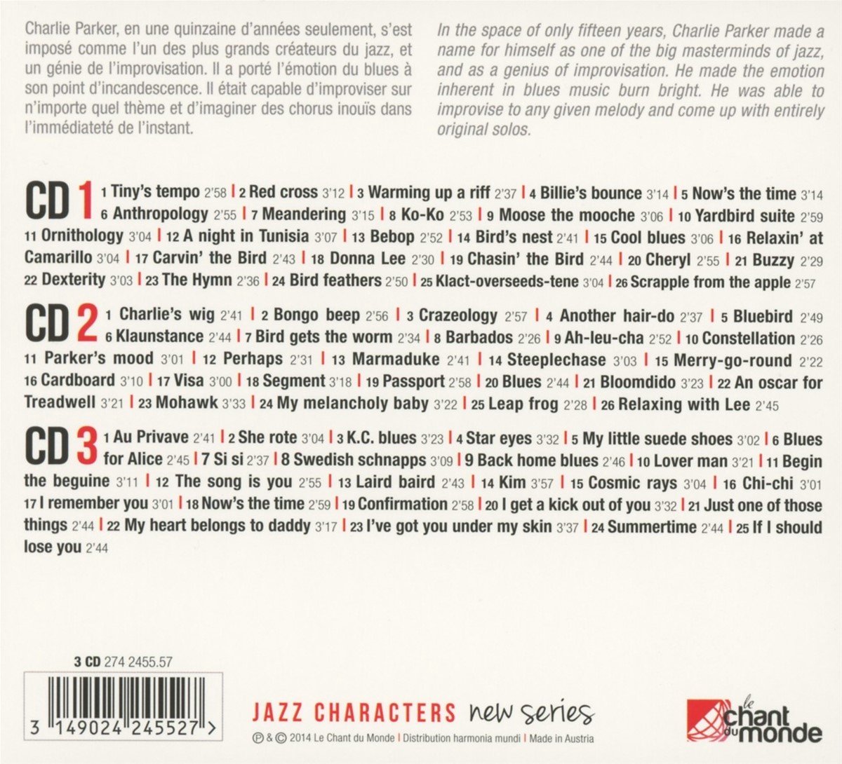 Charlie Parker - Yardbird Suite (CD), Charlie Parker | CD (album) | Muziek | bol.com