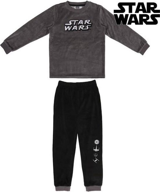 Star Wars Fleece Pyjama - Grijs - 140 | bol.com