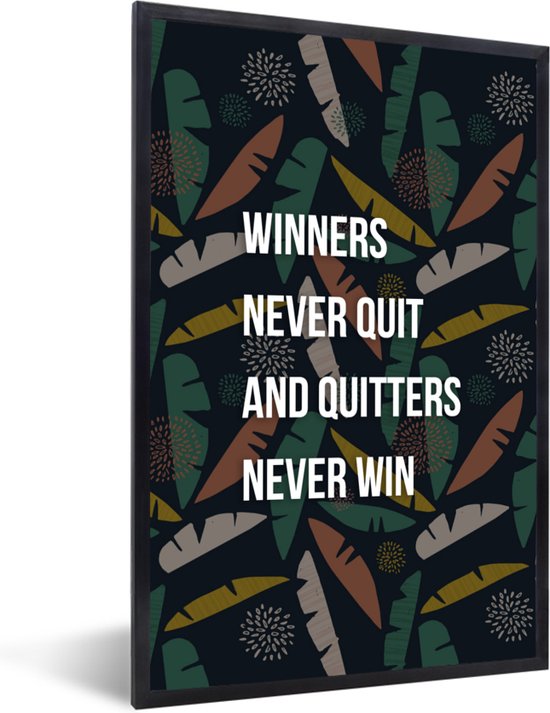 Fotolijst incl. Poster - Quotes - Spreuken - Sport - 'Winners never ...