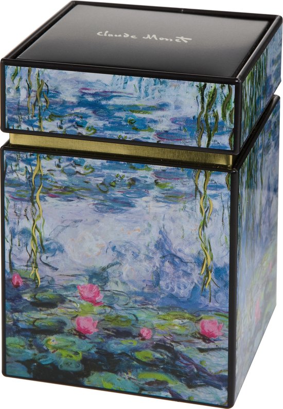 Goebel - Claude Monet | Theedoos Waterlelies met wilg | Metaal - 11cm ...