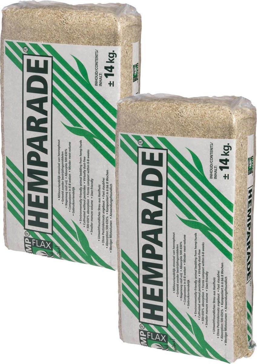Hempflax Hennepstrooisel - Bodembedekking - 2 x 14 kg | bol.com