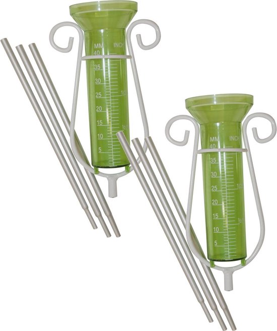 Nature Regenmeter - Regenmeter - 2 x 7.5x7.5x17.5 cm Transparant | bol