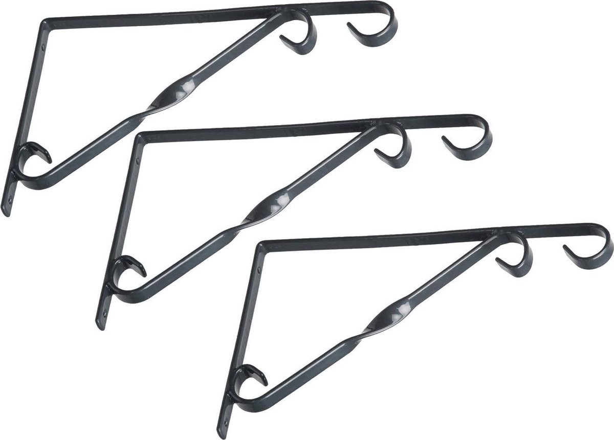 Nature Muurhaak - Ophangen En Haken - 3 x 1.7x30.3x18.2 cm Grijs | bol