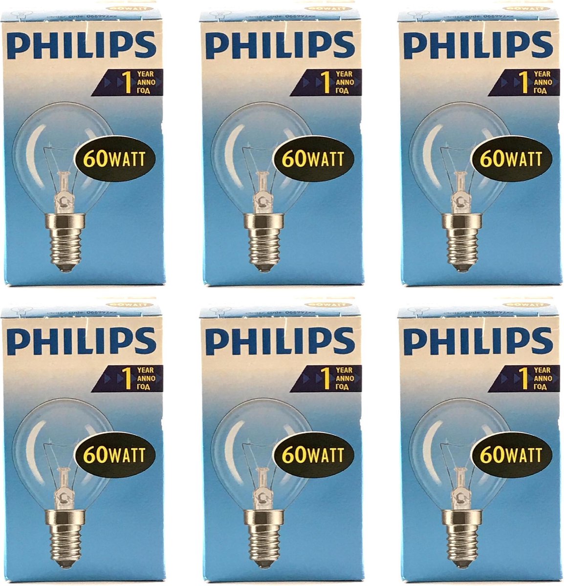 Philips - Kogellamp - 60Watt - E14 Fitting - Gloeilamp - Helder ...