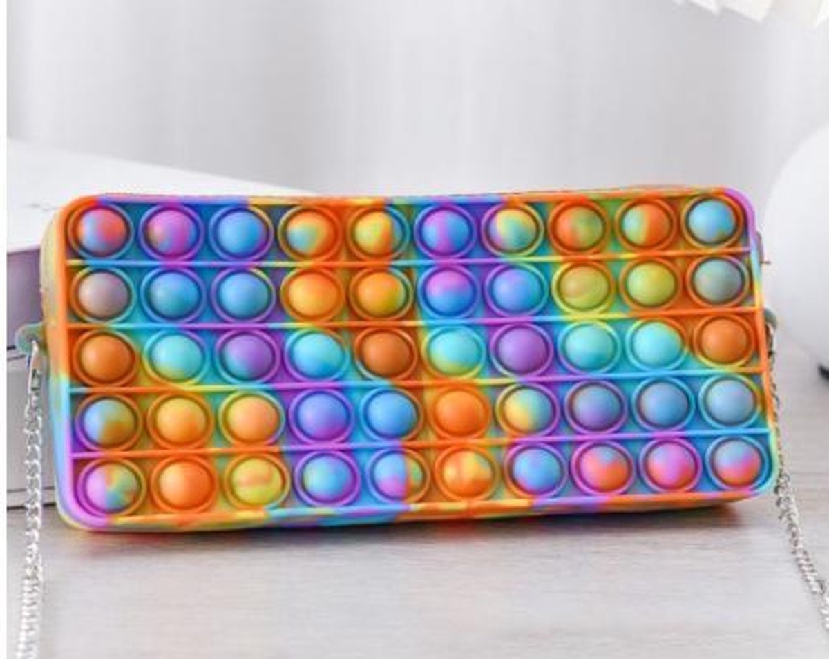 Etui Pop it - Fidget toys - trousse à crayons - Rainbow blast color ...