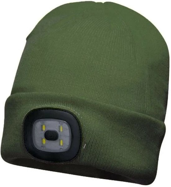 Luxe Groene Muts met LED - Beanie Muts Grijs - Beanie LED | bol.com