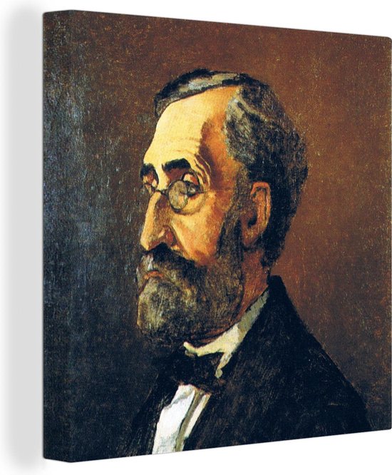 Canvas Schilderij Portret van Adolphe Monet - Claude Monet - 50x50 cm ...