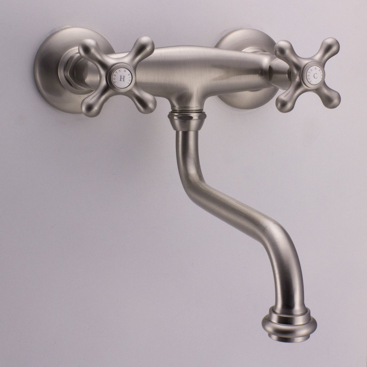 Nostalgische keukenkraan Classic C muurkraan RVS | bol.