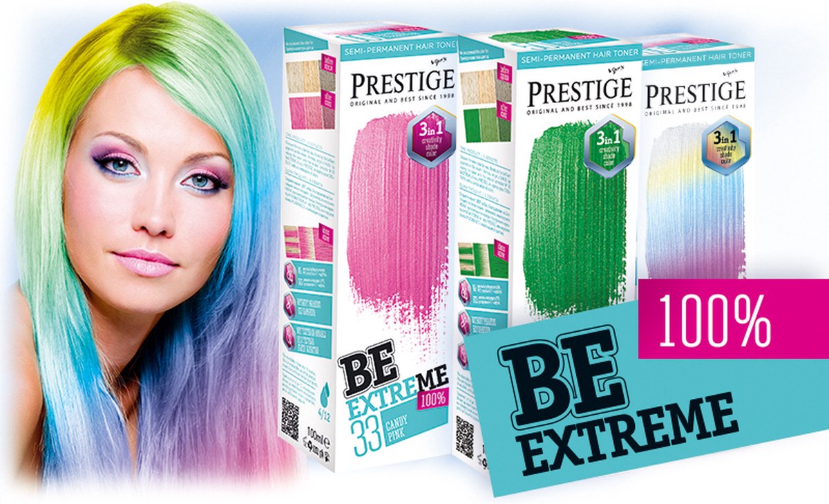 Prestige BeExtreme Ultra Blue - Haarverf Blauw - Semi-Permanente ...