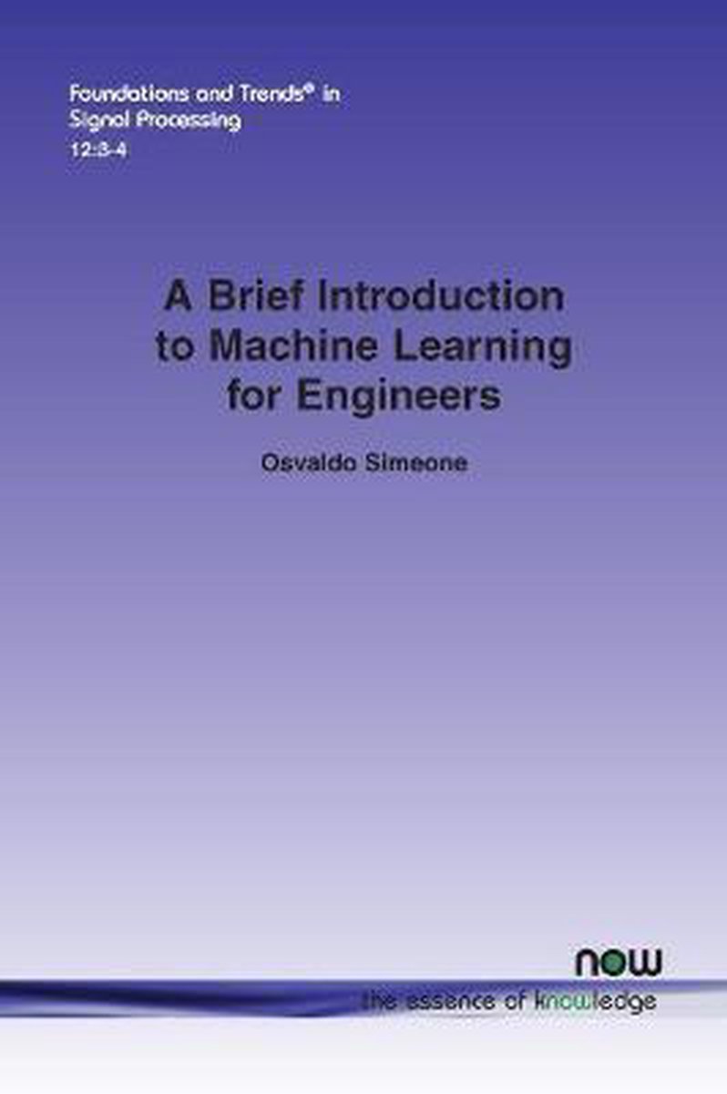 Foundations and Trends® in Signal Processing-A Brief Introduction to Machine Learning... | bol