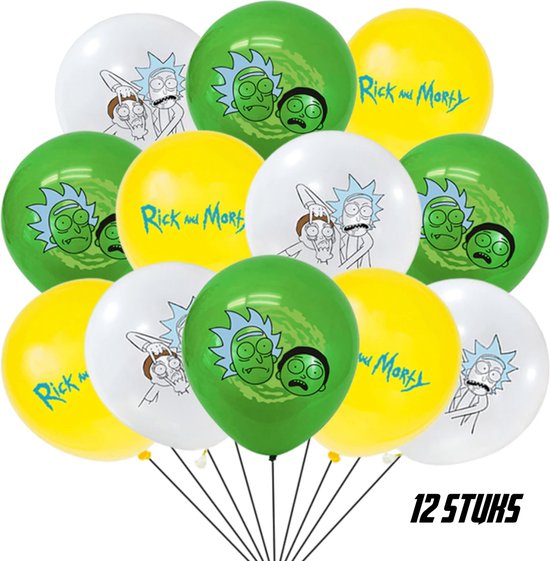 Ricky and Morty Ballonnen - 12 Stuks - Ricky and Morty - Rick & Morty ...