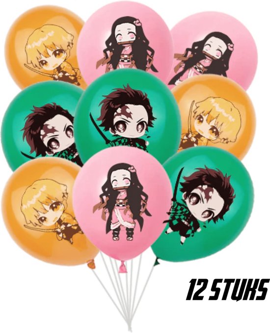 Demon Slayer Ballonnen - 12 Stuks - Demon Slayer - Kimetsu No Yaiba ...