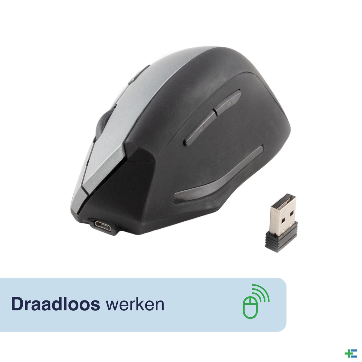 ErgoSupply SR350 Draadloze Ergonomische Muis - Computermuis met Auto ...