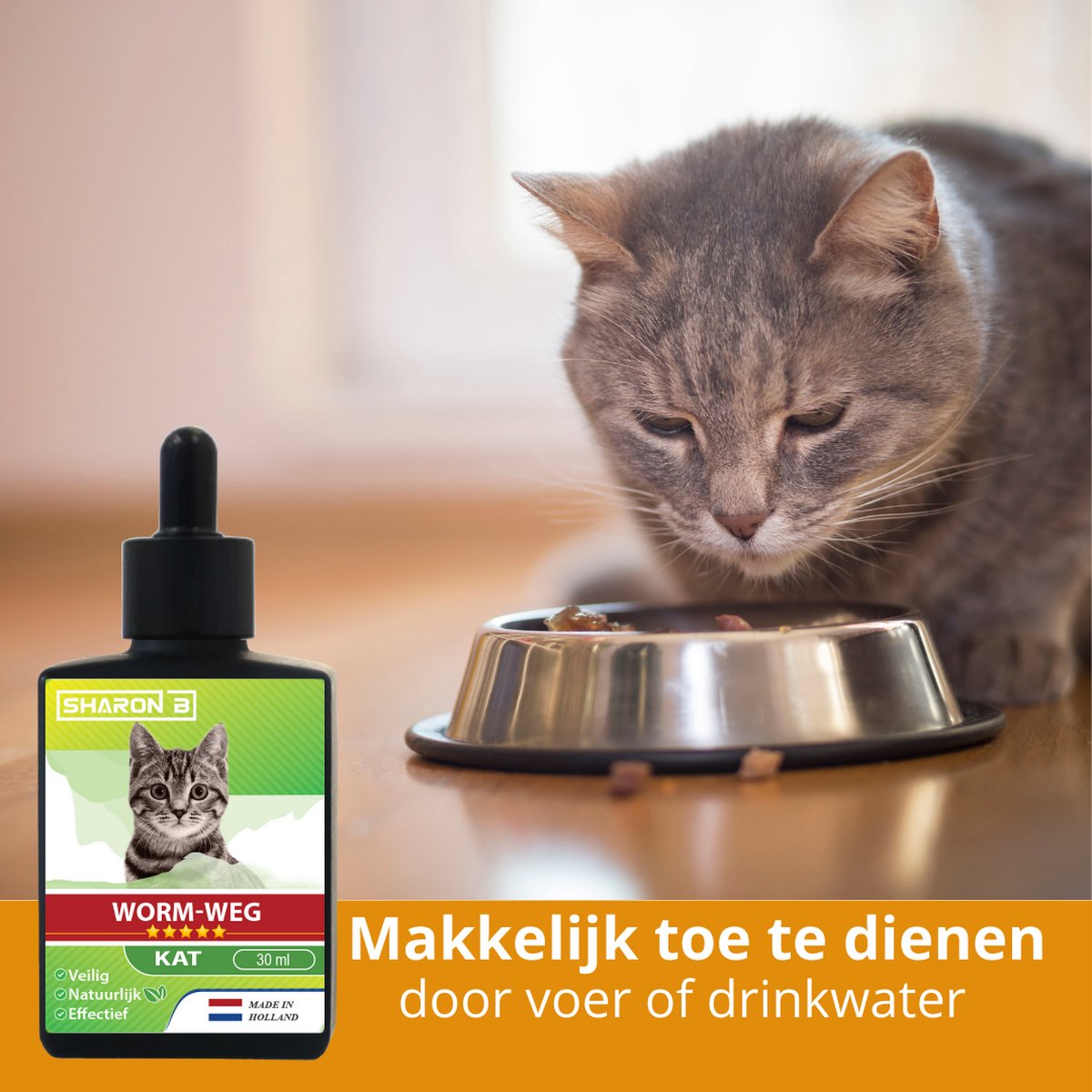 Ontworming kat - 100% natuurlijk - voedingssupplement - made in Holland ...