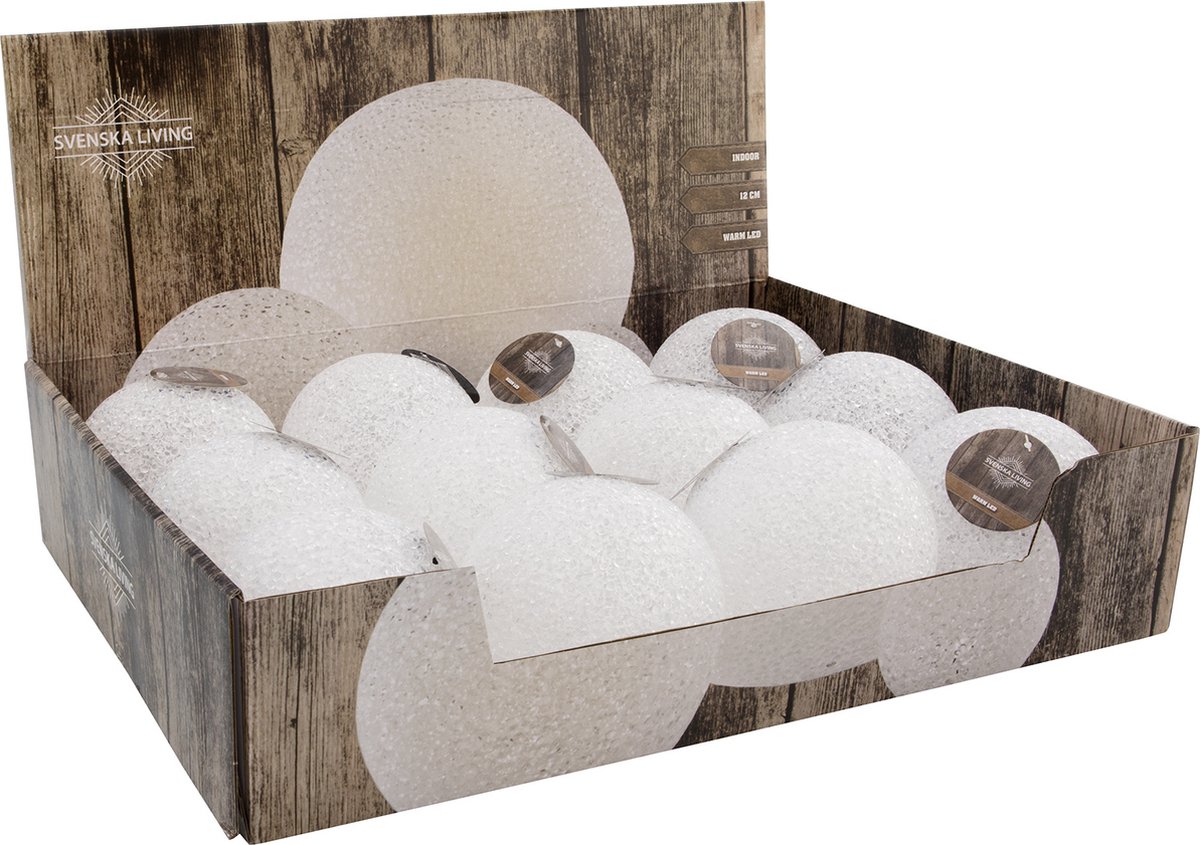 Decobal 12cm met LED warmwit Kerstartikelen | bol.com