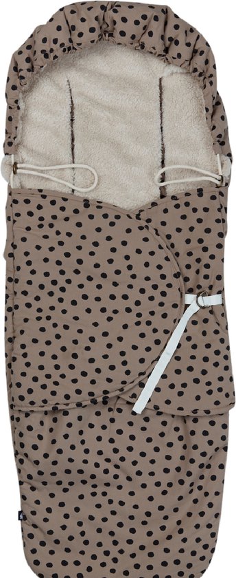 Footmuff buggy Bold dots Dark Brown | bol.com