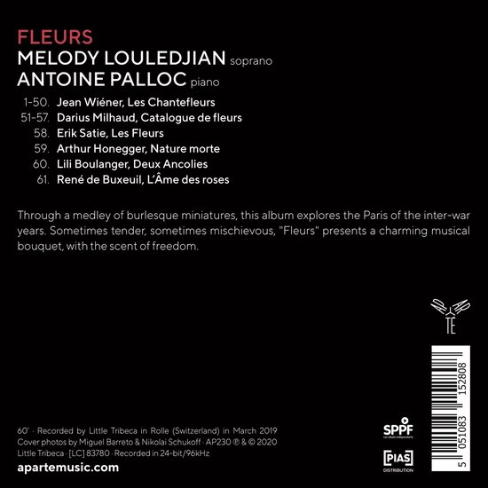 Melody Louledjian & Antoine Paloc - Fleurs (CD), Melody Louledjian & Antoine Paloc |... | bol