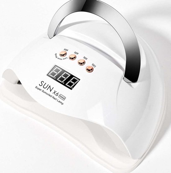 80 Watt UV LED lamp nagels - SUN X6 MAX - 45LED - Nagel - UV- LED lamp - wit -... | bol.com