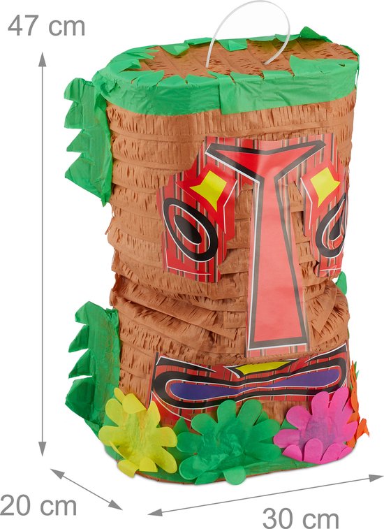 Relaxdays 3x pinata tiki - indianen pinata - Hawaii piñata - masker ...