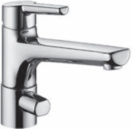 Volledig chromen eengreepsmengkraan KWC suno met centraal geplaatste apparaatafsluitkraan | bol