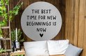 Tuincirkel Engelse quote "The best time for new beginnings is now" met een hartje voor... | bol