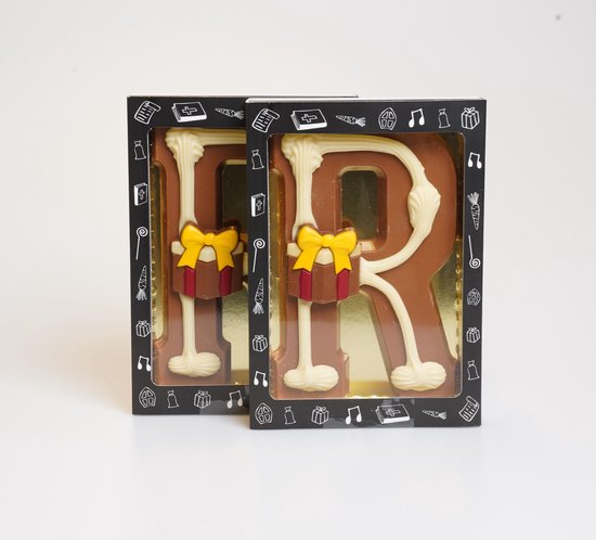 Luxe Gedecoreerde Melk Chocolade Letter R - 240 Gram | bol