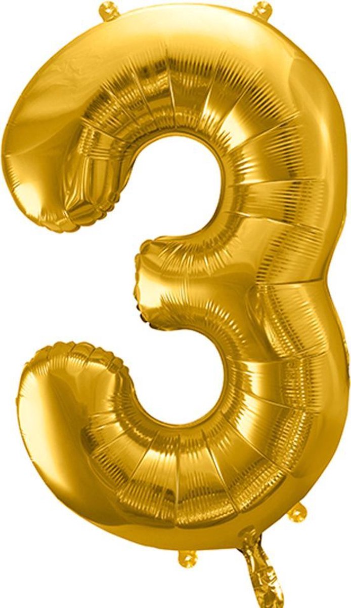 Cijfer 3 (86 cm) - Goud | bol.com