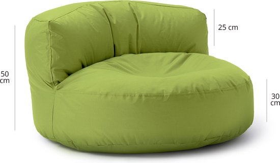 Lumaland Outdoor zitzak lounge, ronde zitzak voor buiten, 320 l vulling ...