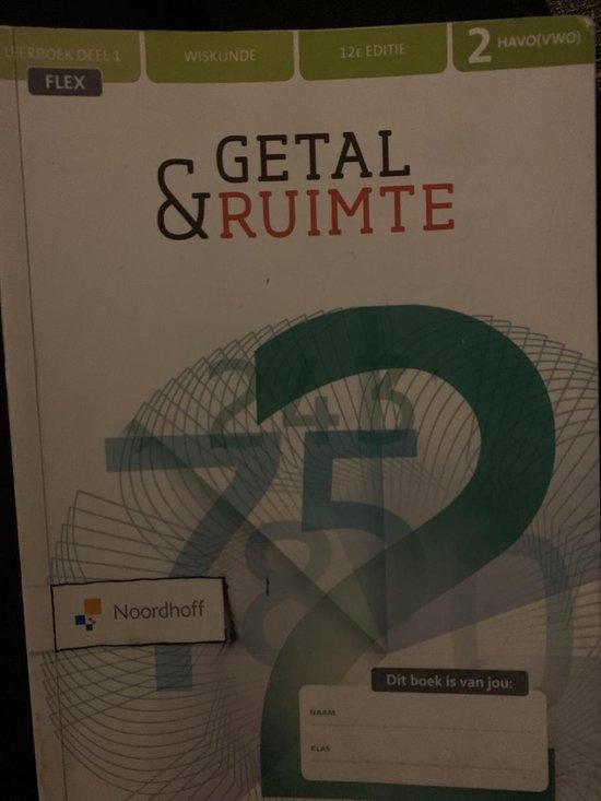 Getal & Ruimte 12e ed havo/vwo 2 FLEX leerboek 1 | 9789001748814 | Boeken | bol