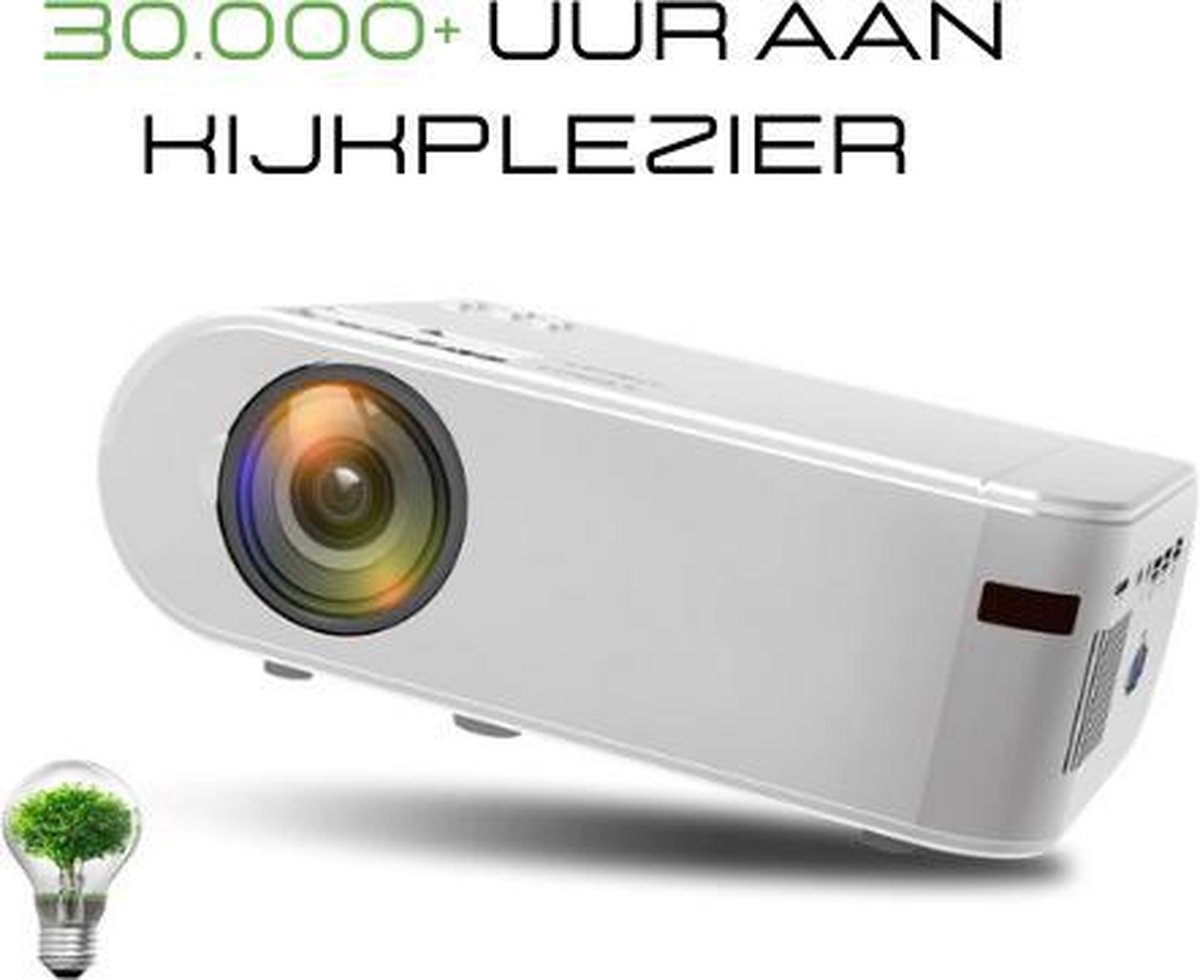 Crenova® Beamer - 1080p - Projectiescherm - Thuis Bioscoop - 3000 ...