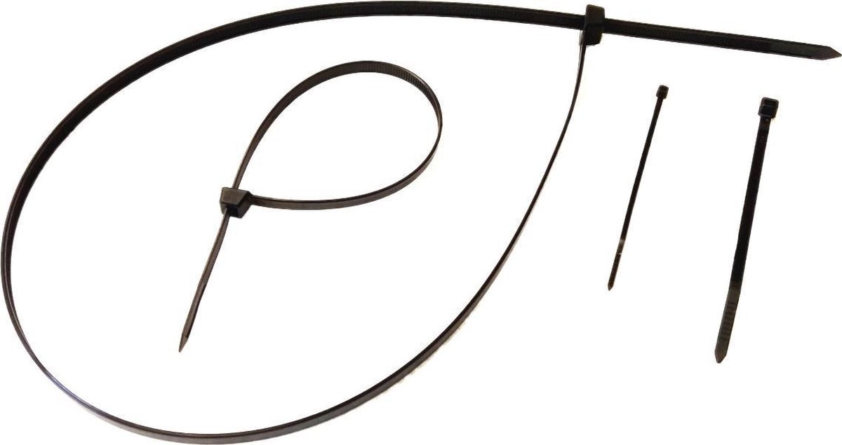 Tyraps - 200 x 2,5 mm - Zwart- Attaches de Attache-câbles - Attaches ...