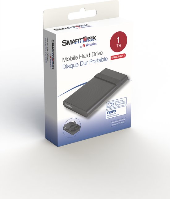 Smartdisk by Verbatim harde schijf 3.2, 1 TB, zwart | bol.com