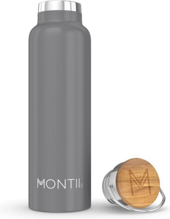 MONTII THERMISCHE DRINKFLES GREY 600 ML | bol.com