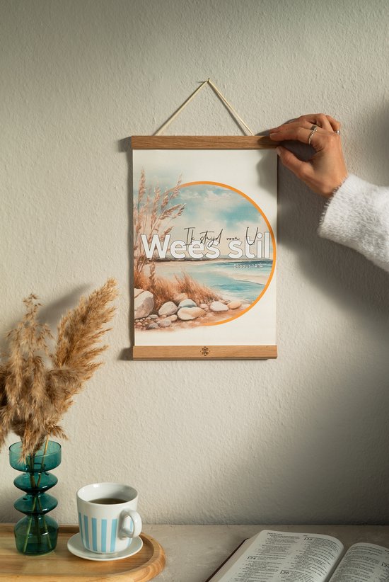 Textielposter met Houten Hangers – Exodus 14:14 – A4 – Christelijke ...