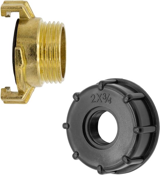 EGoods - IBC Tank Connector Messing Adapter Cap 3/4 Inch S60 x 6 met MS ...