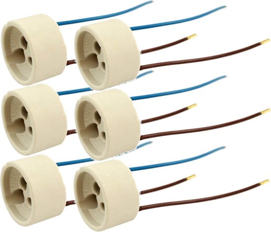Set van 6 Vierkante Inbouwspots Wit met GU10 LED-Lampen en Fittingen | bol
