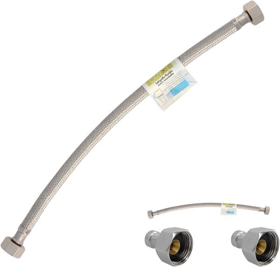 Flexibele Waterslang RVS 3/8 x 1/2 Inch Aansluiting 300 mm - Hoge Druk ...
