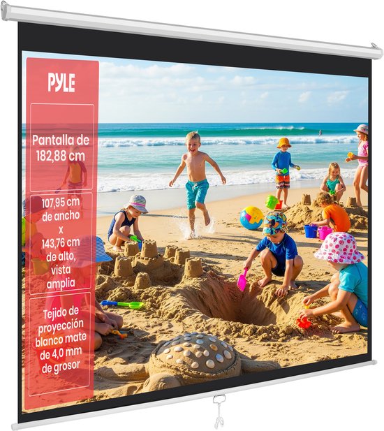 Écran de projection Pyle – Écran de projection universel à enroulement ...