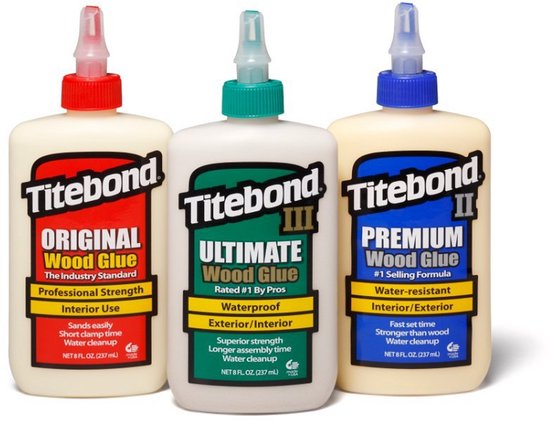 Titebond houtlijm set van 3 stuks, Universele houtlijm voor binnen en ...