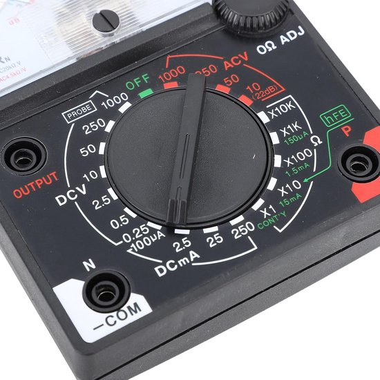 Analoge Multimeter AC/DC Stroomspanning Weerstand Volt Ampèremeter met ...