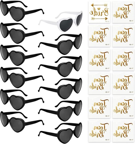 Hartvormige Zonnebril voor Feestjes, Carnaval en Festivals | bol