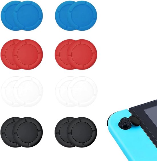 8 Paar Thumb Grips voor Switch Joy-Con Controllers - Joystick Doppen ...