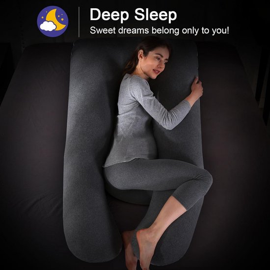 U-vormig Zwangerschapskussen en Voedingskussen (100% Katoen ...